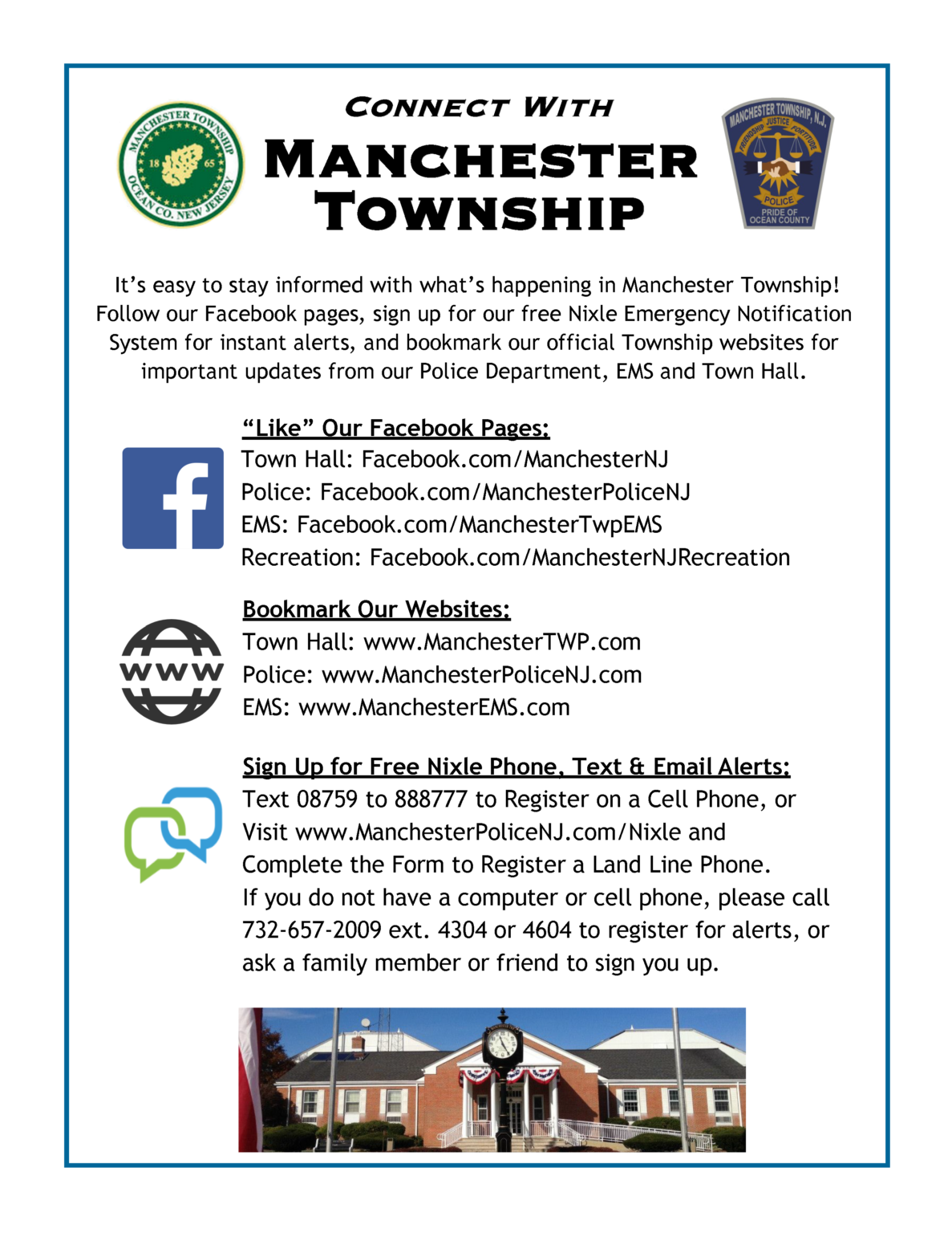 Sign Up for Nixle Alerts – Manchester Township
