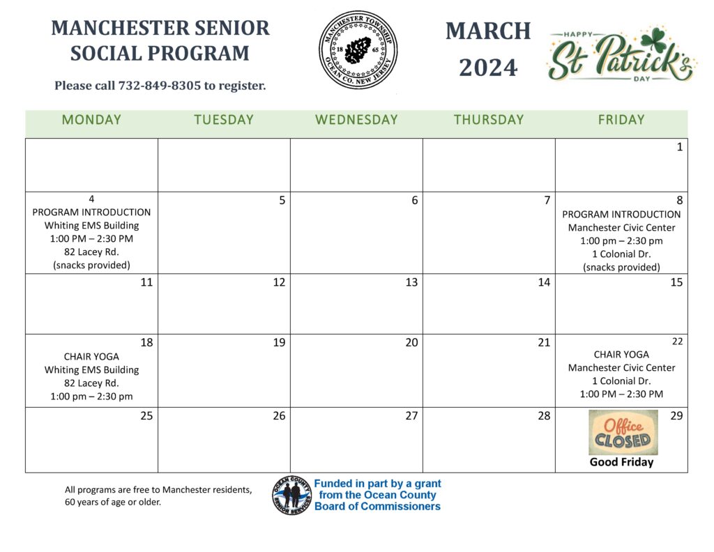 Senior Services – Manchester Township